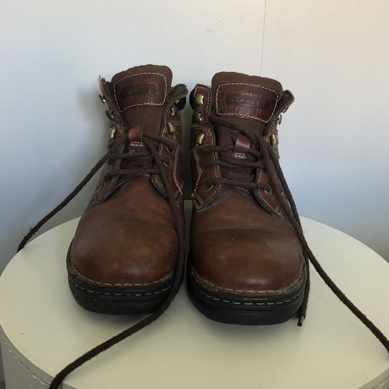 Hardly worn Stanley leather bootz - Depop