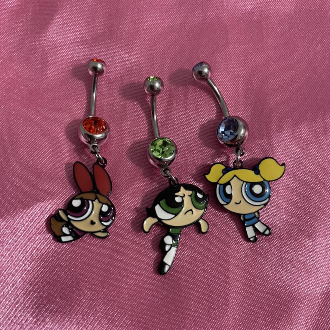 💚💚 BUTTERCUP POWERPUFF GIRLS BELLY BUTTON JEWELRY... - Depop