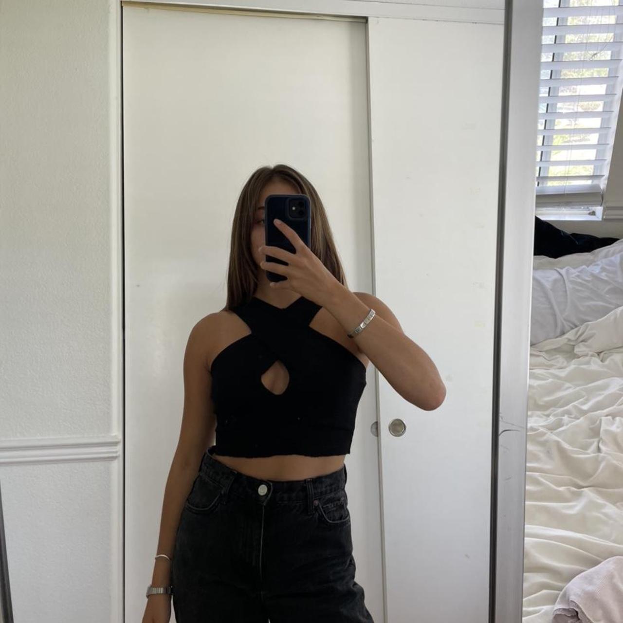 LNA Women's Black Vest | Depop