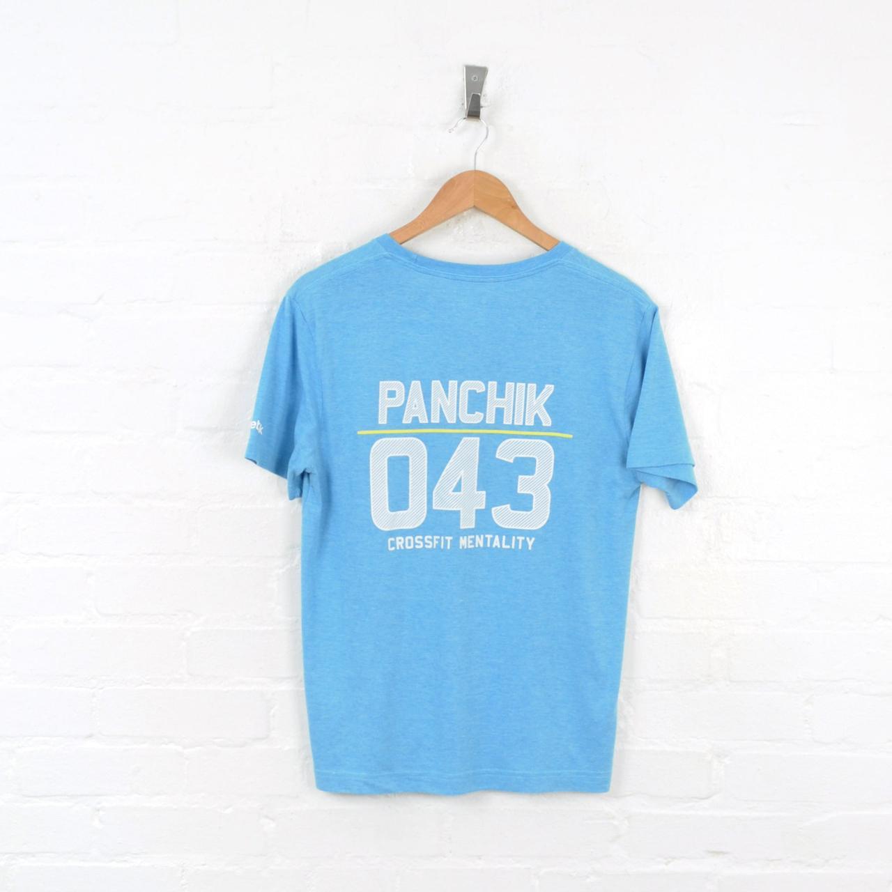Vintage Reebok Panchik T-Shirt Blue Medium Great... - Depop
