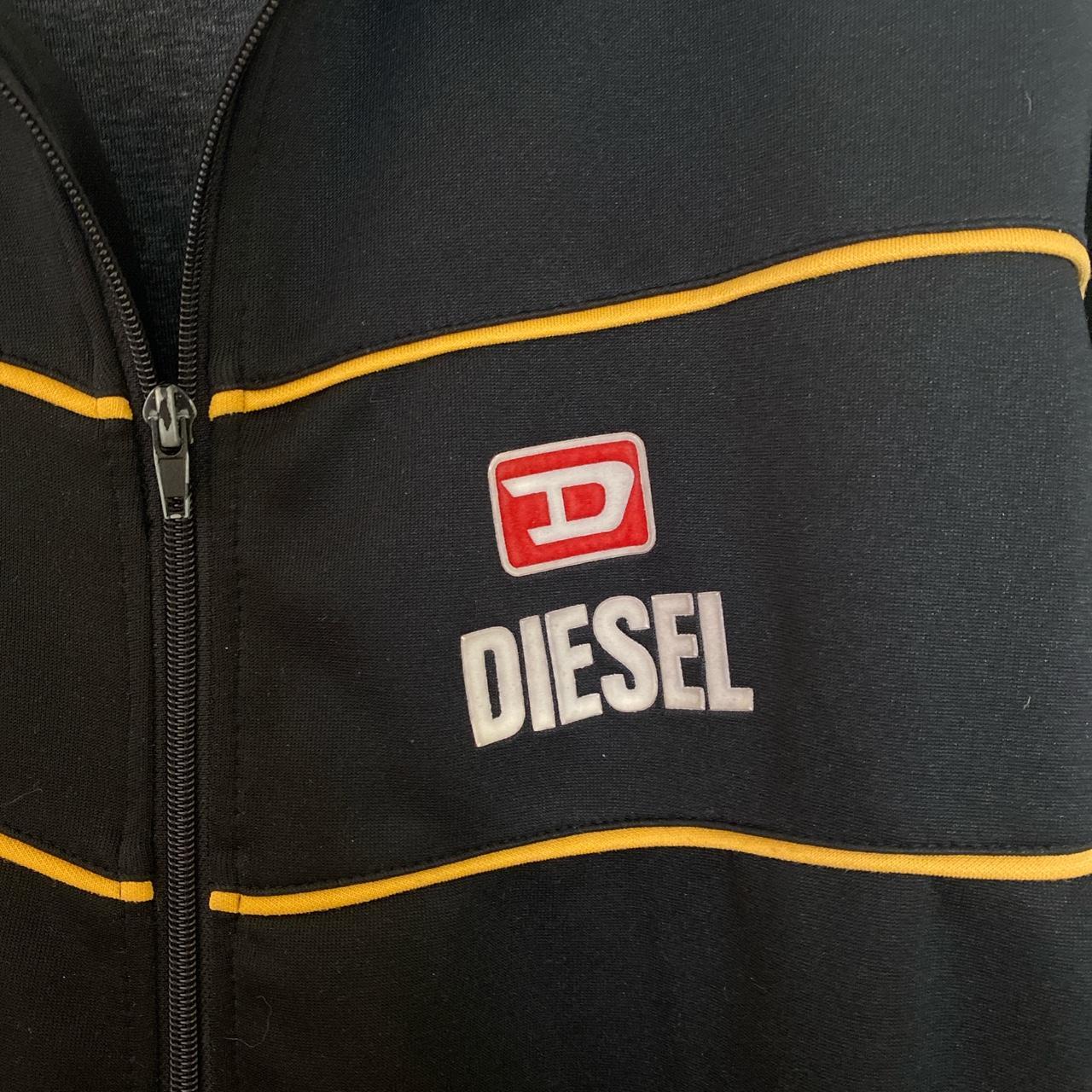 Diesel Men's Black and Yellow Jacket | Depop