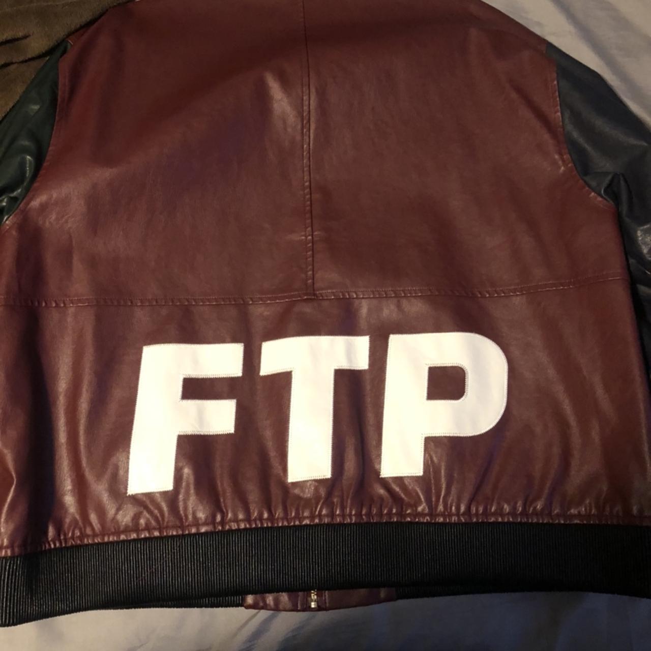 FTP leather jacket multi color Brand new size... - Depop