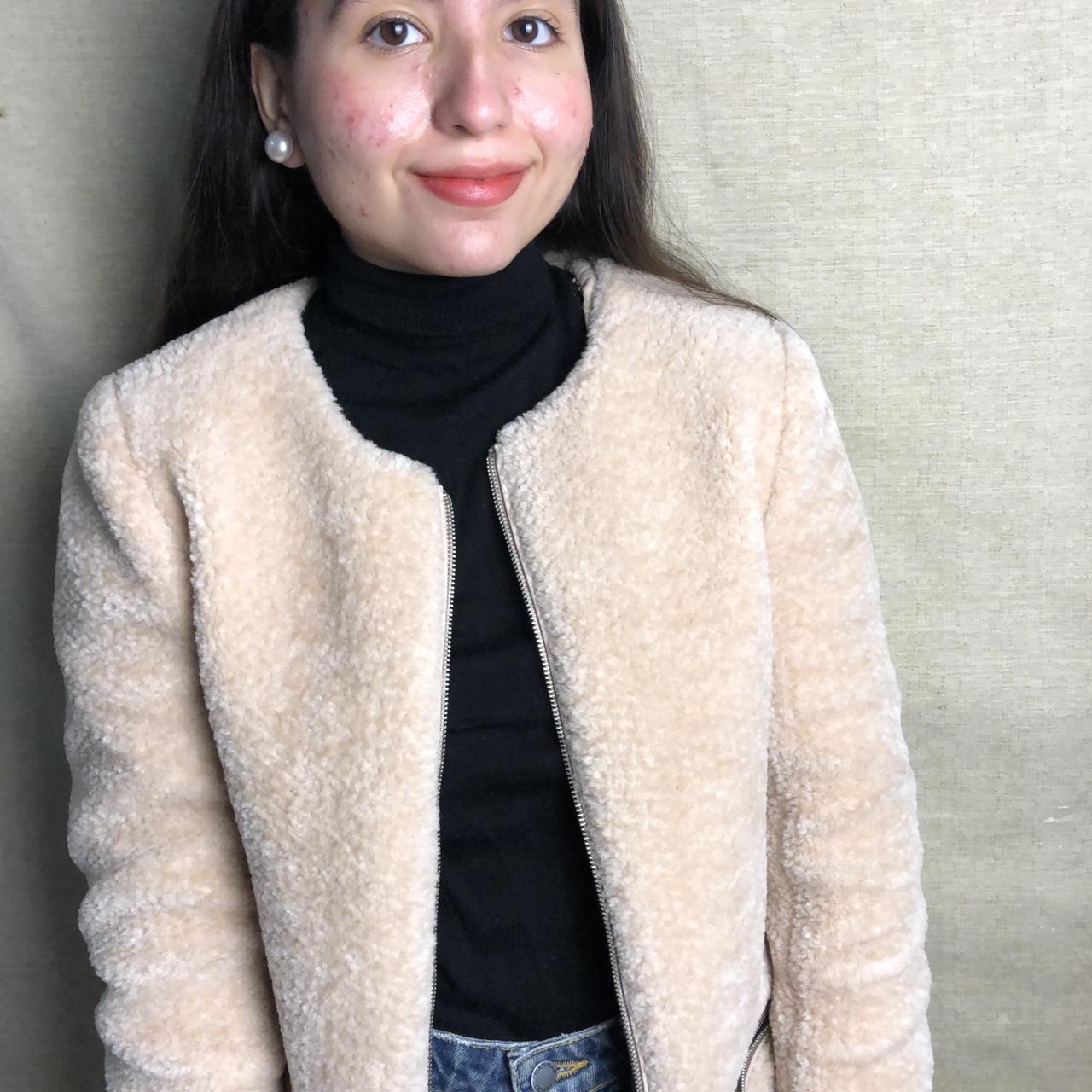 Pull&Bear Women's Pink Coat | Depop