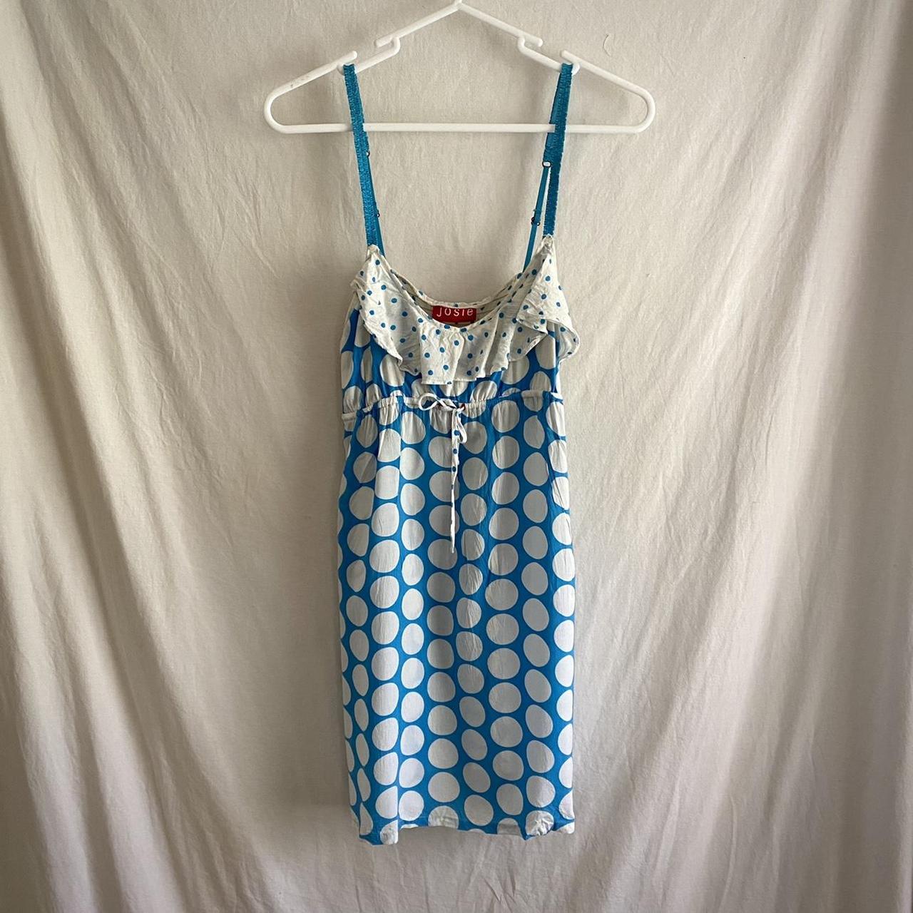 Natori Women's Blue and White Robe | Depop