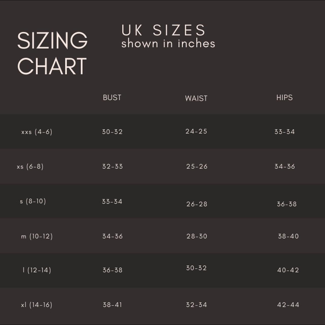 Sizing chart Please check your sizing before... - Depop