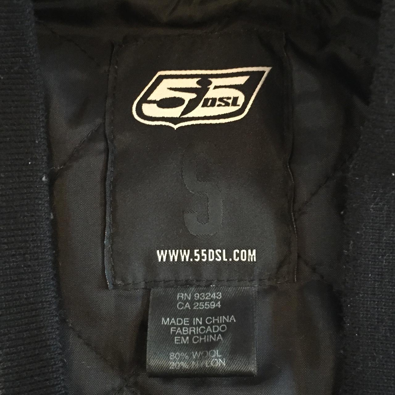 55DSL Diesel varsity jacket, size small, black and... - Depop