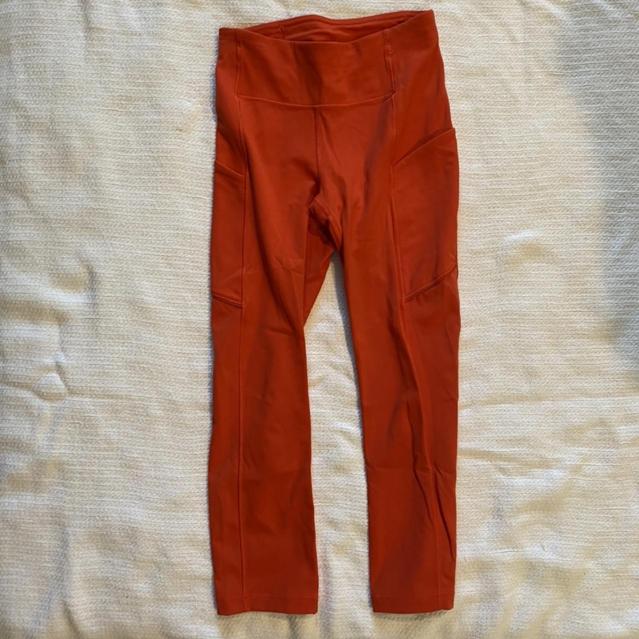Lululemon Women's Orange Leggings | Depop