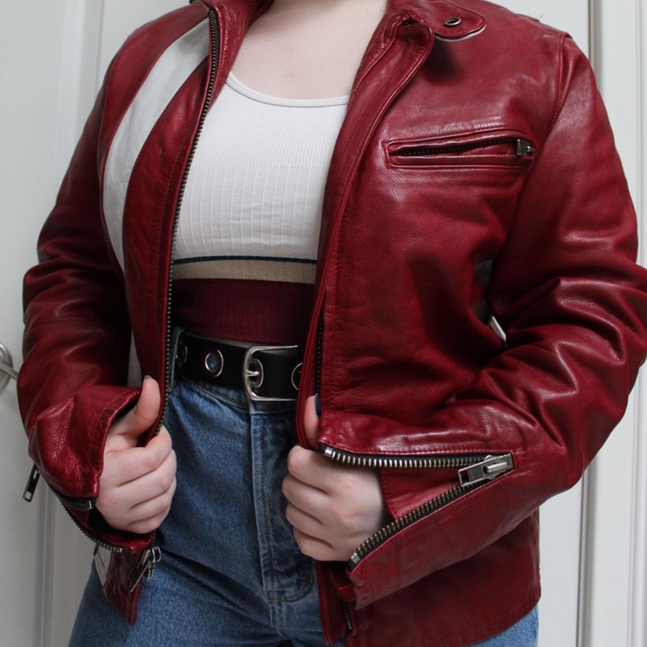 Gap Women's White and Red Jacket | Depop