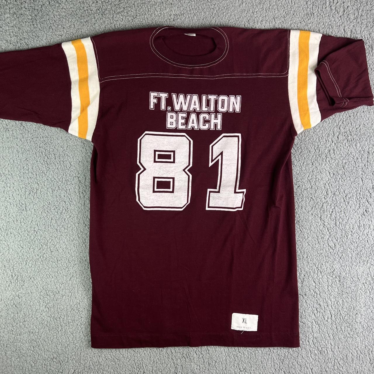 Vintage 80’s Jersey Style Tee Shirt Single... - Depop