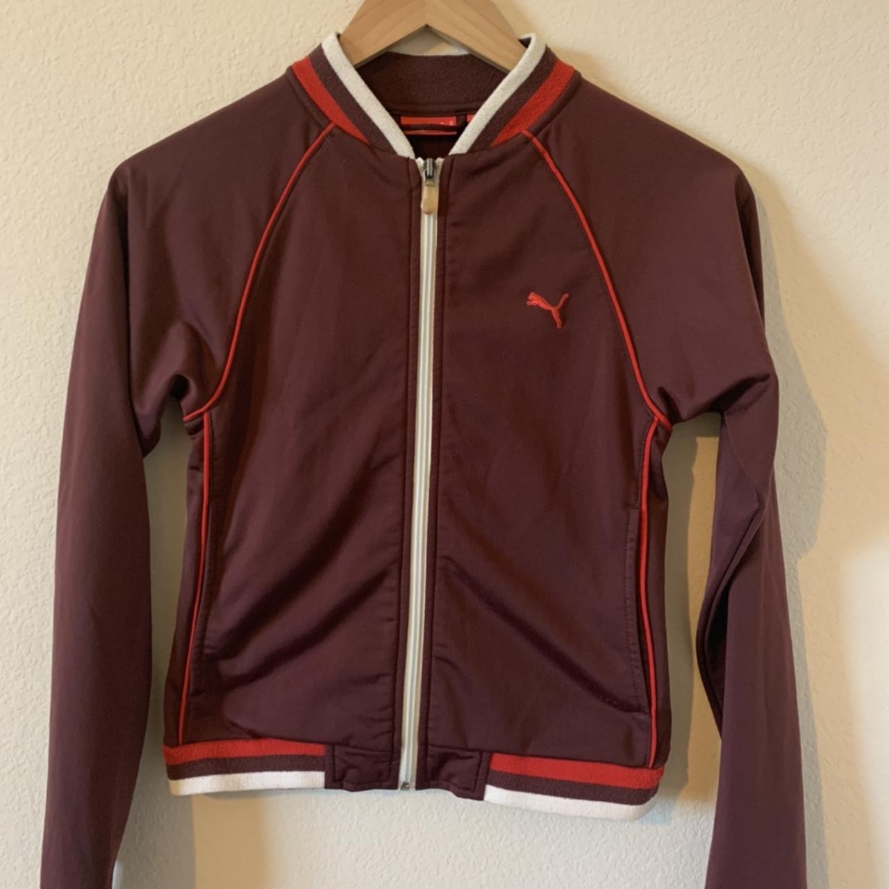 Retro Puma maroon track jacket #retro #trackjacket... - Depop