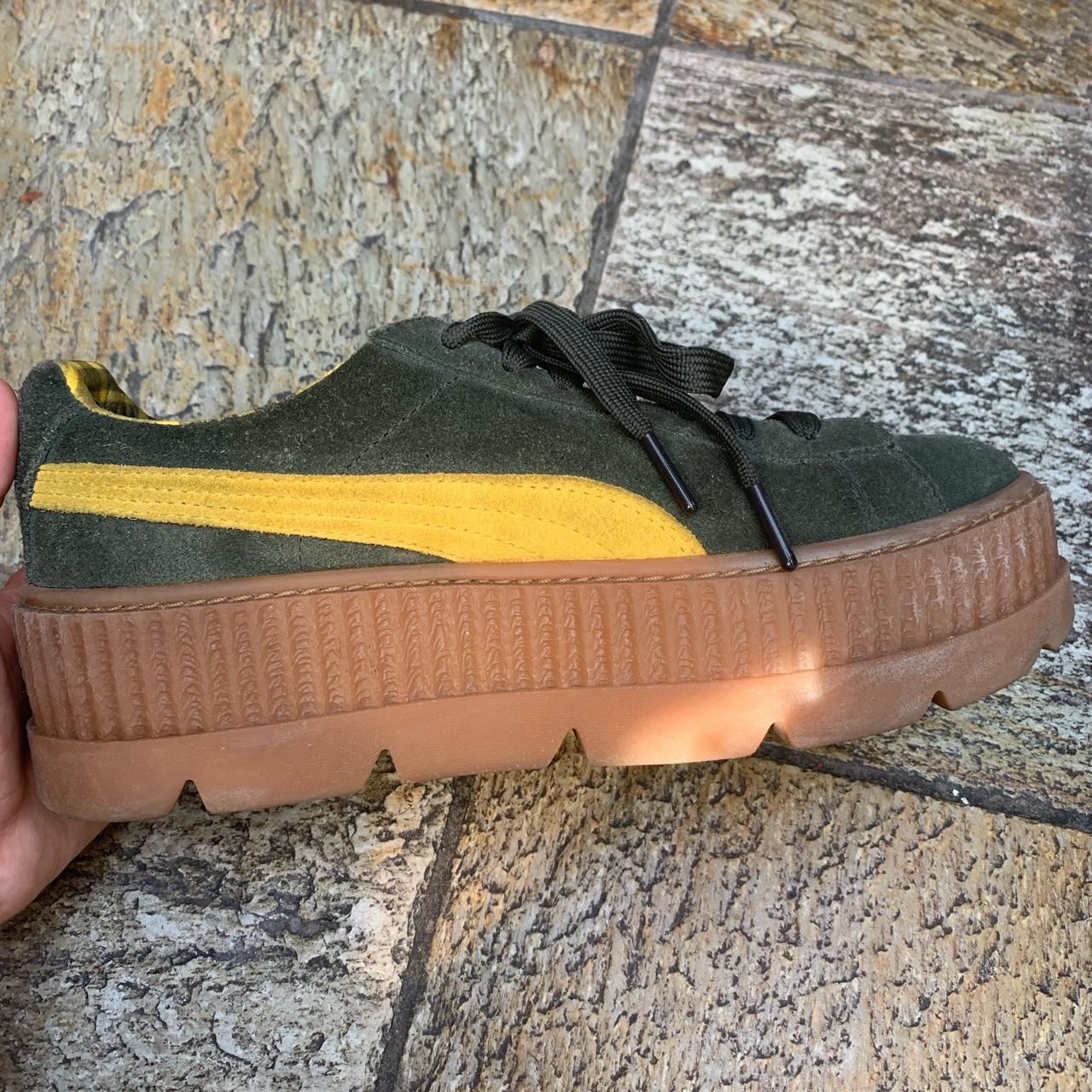Super cute green and yellow Fenty by Rihanna puma... - Depop