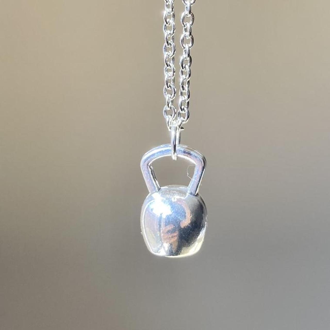 Kettlebell silver chain Handmade & so cute for... - Depop