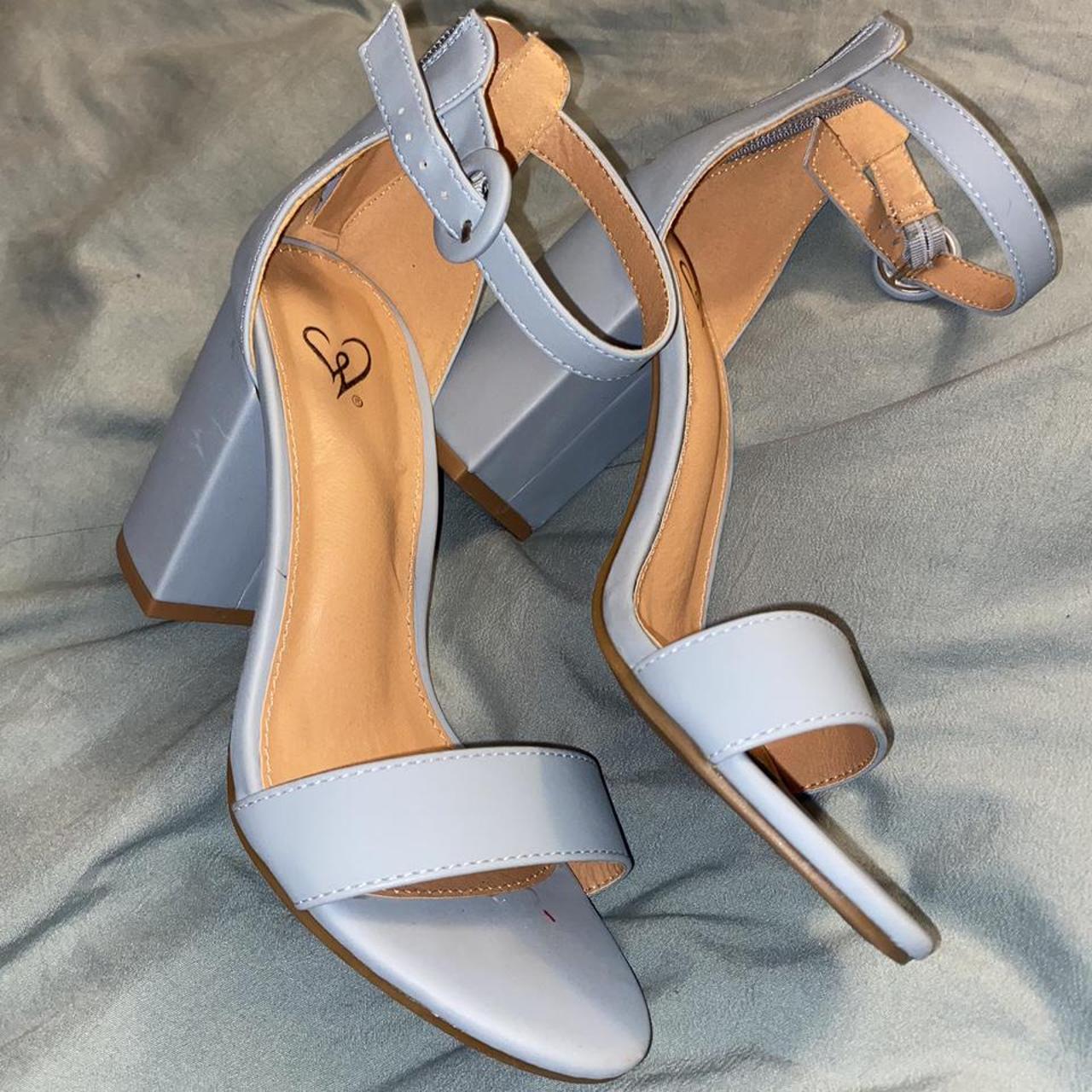 Light blue / baby blue block heels! Never been worn,... - Depop