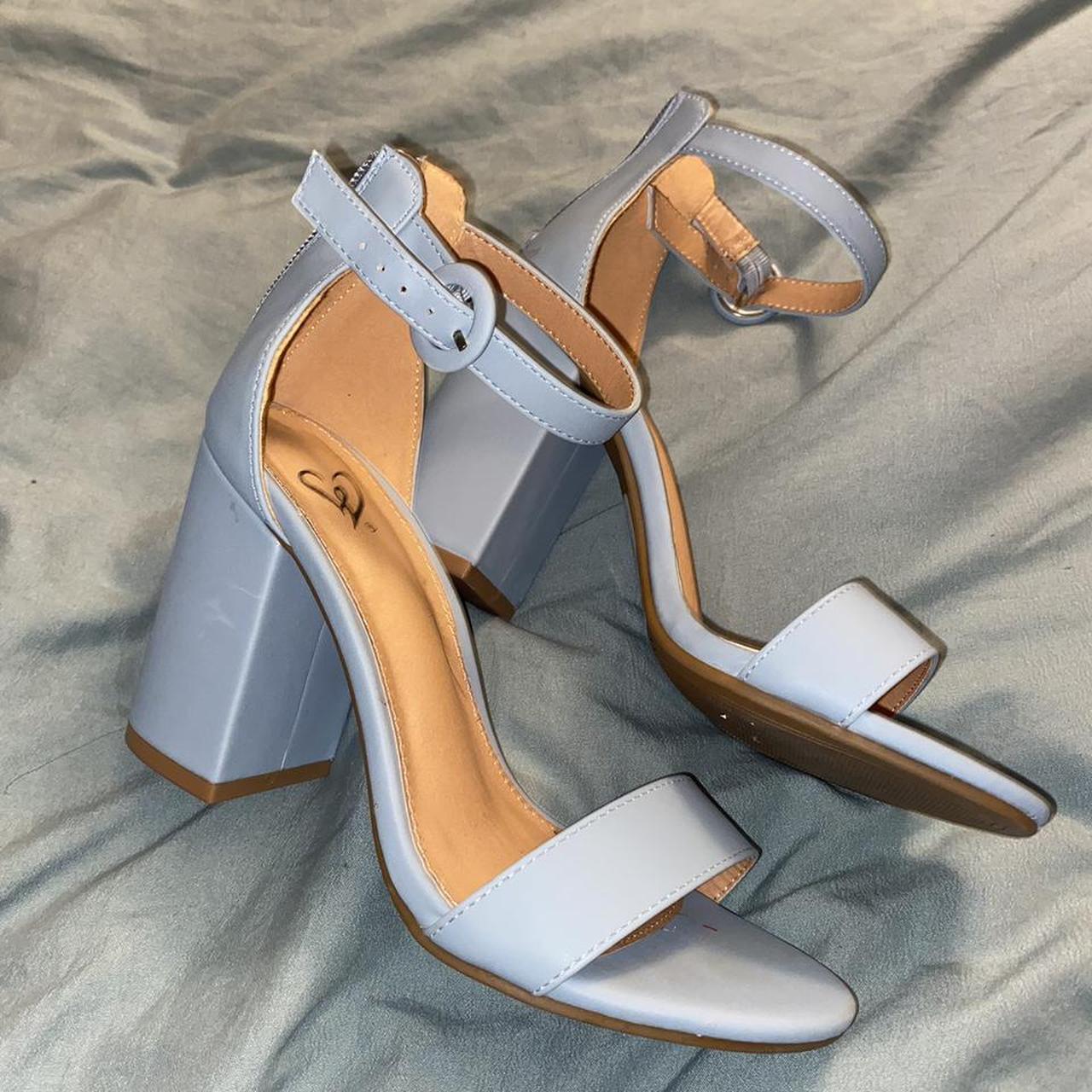 Light blue / baby blue block heels! Never been worn,... - Depop