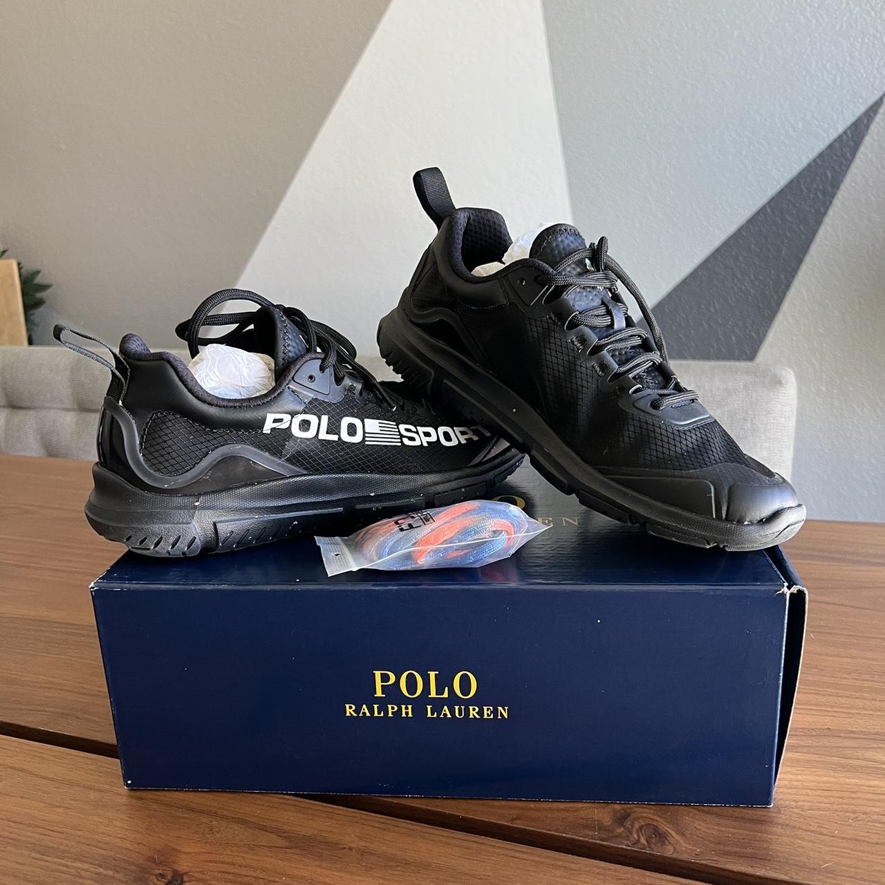 Polo Ralph Lauren Tech Racer Sneakers - 7.5, worn... - Depop