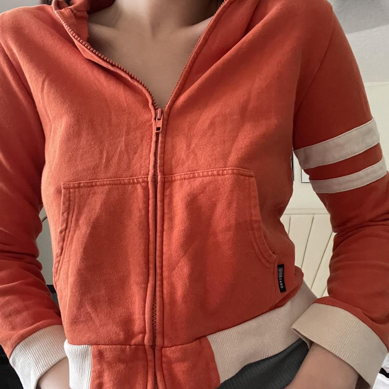 Adorable orange zip up jacket Size: Medium Tags:... - Depop