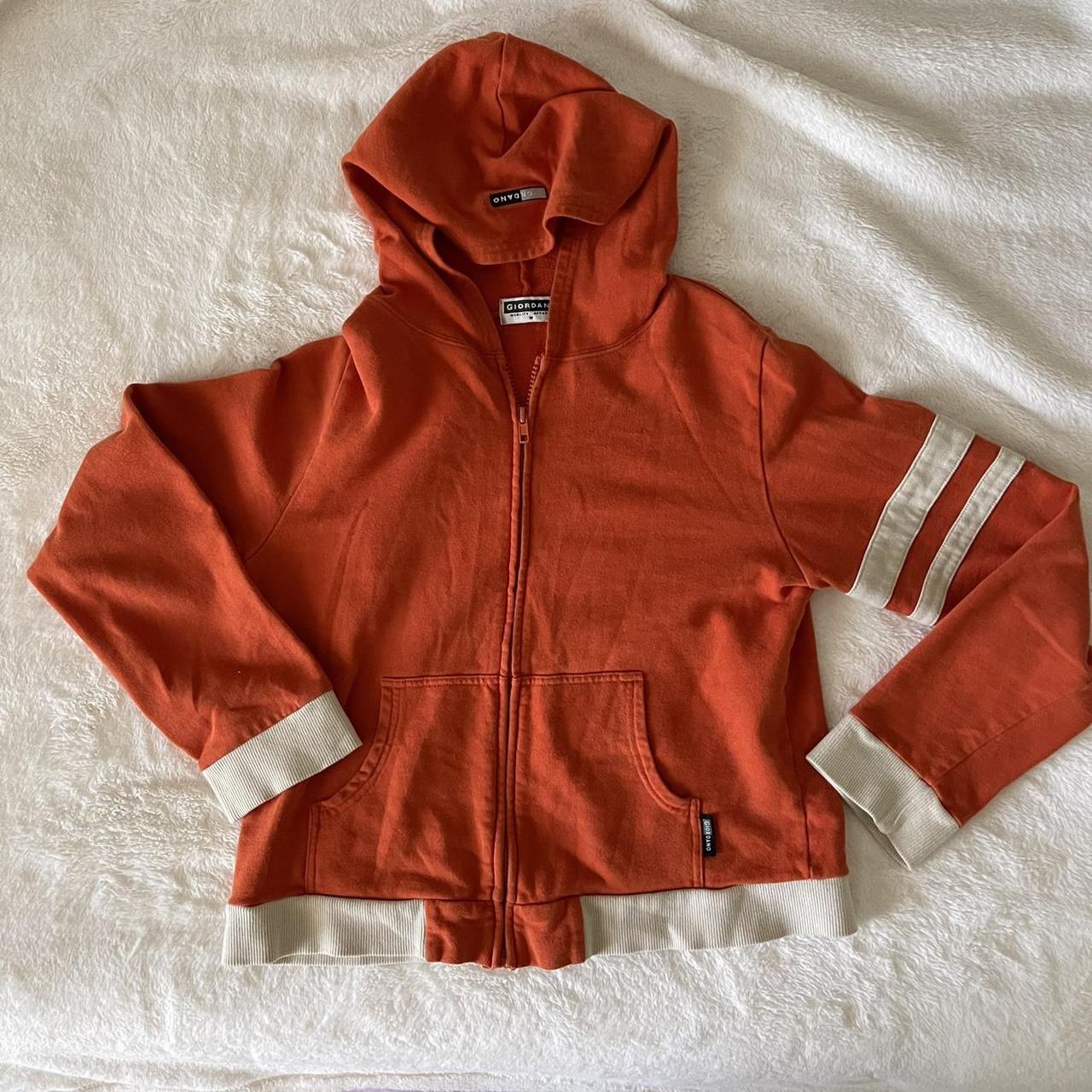 Adorable orange zip up jacket Size: Medium Tags:... - Depop