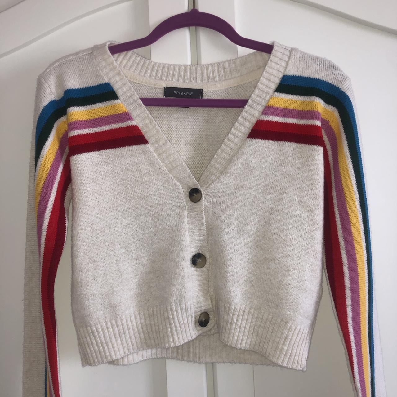 Primark Cardigan/jumper with colours on... - Depop