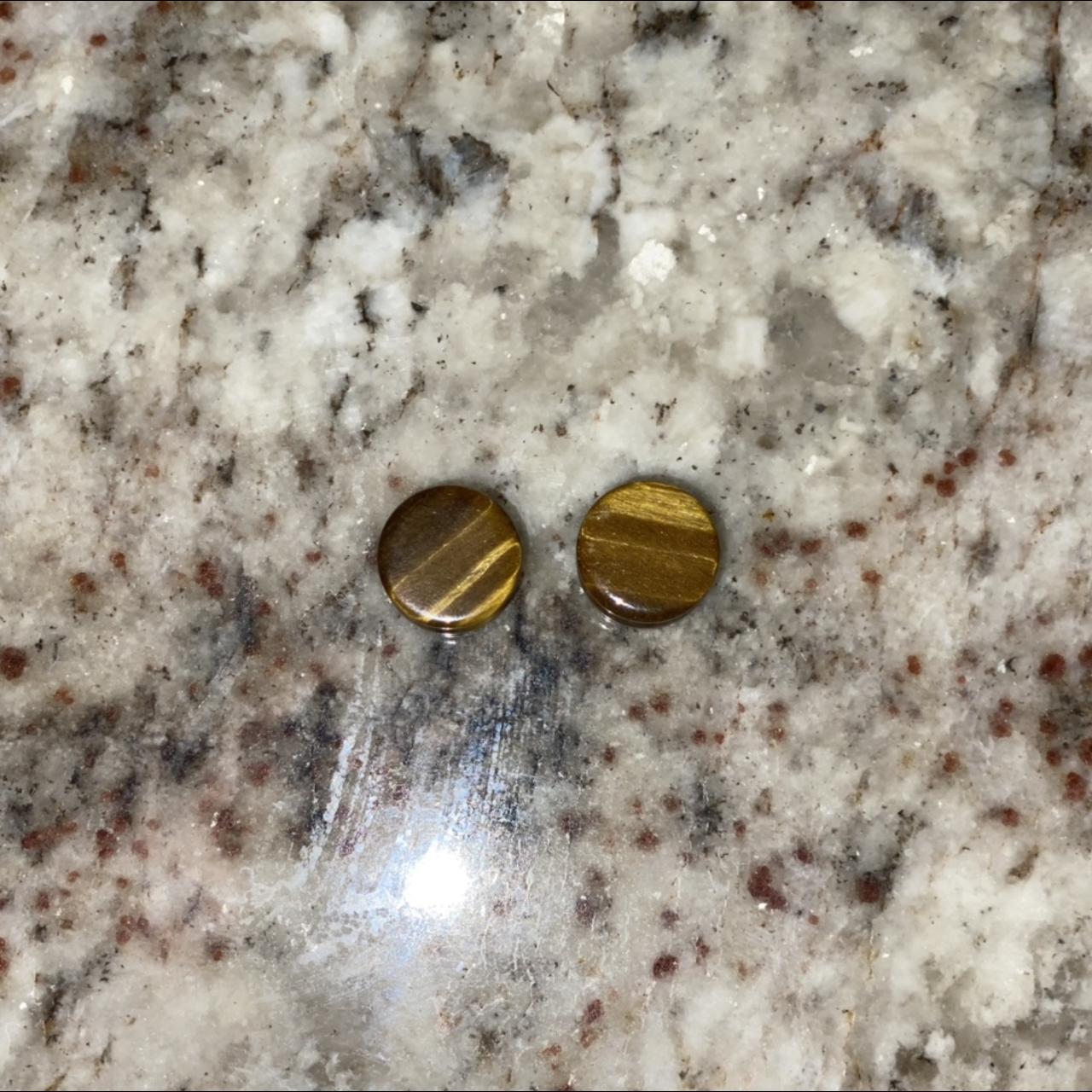 Double Flare Tigers Eye Size: 1/2 (12mm) Material:... - Depop