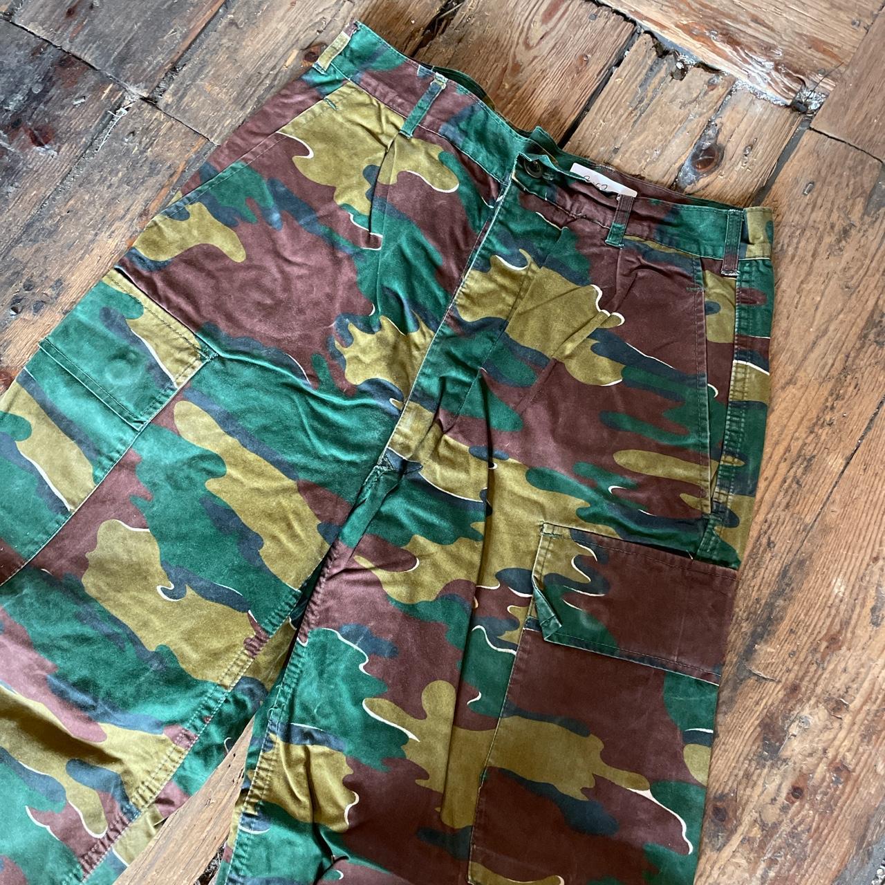 Belgian Army Jigsaw camo cargo pants Baggy wide leg... - Depop