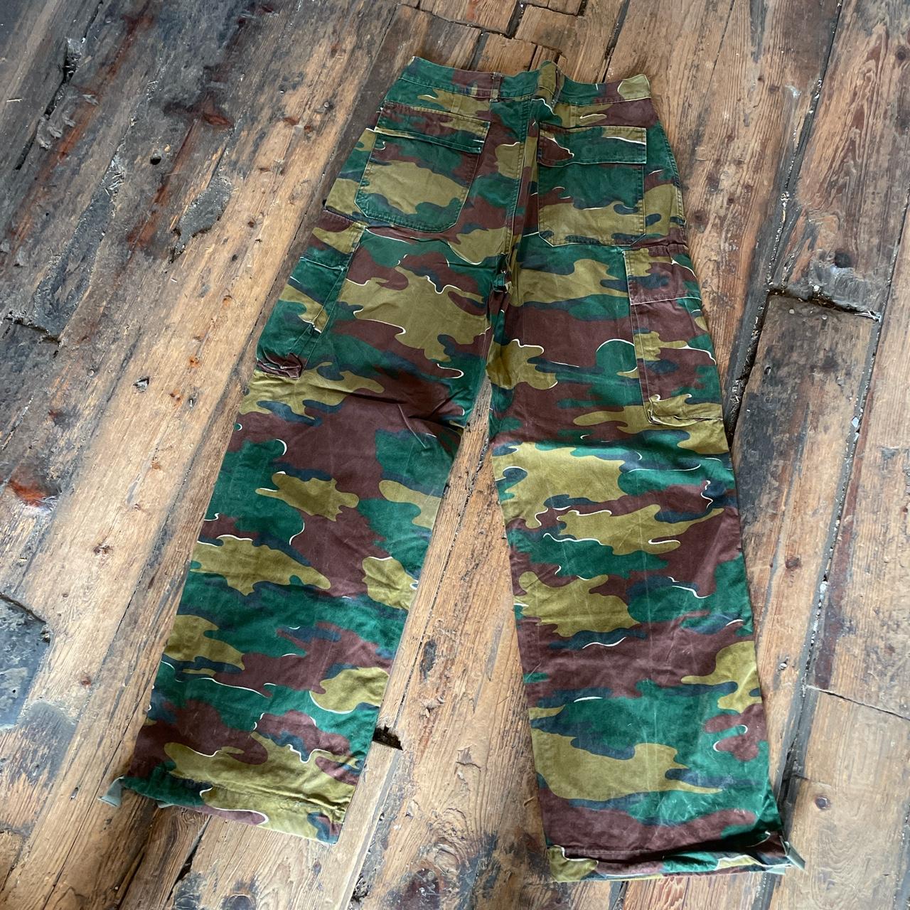 Belgian Army Jigsaw camo cargo pants Baggy wide leg... - Depop