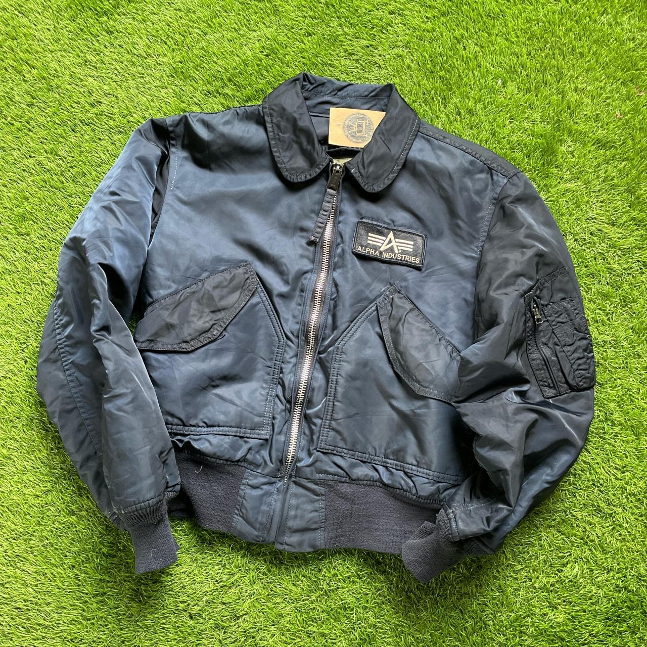 Vintage 90s Alpha Industries Flight Bomber jacket... - Depop