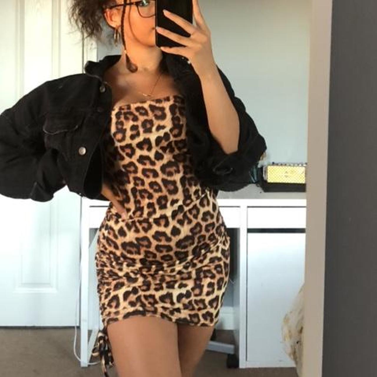 Leopard Print Mini Dress So Cute And Flattering Depop