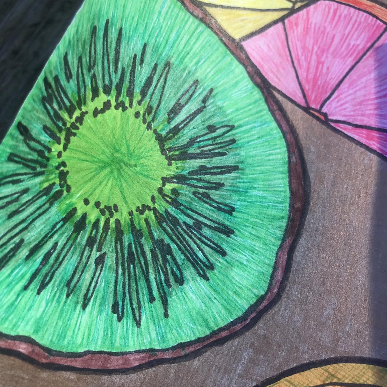 8 1/2 x 11 “Tutti Frutti” drawing on regular copy... - Depop