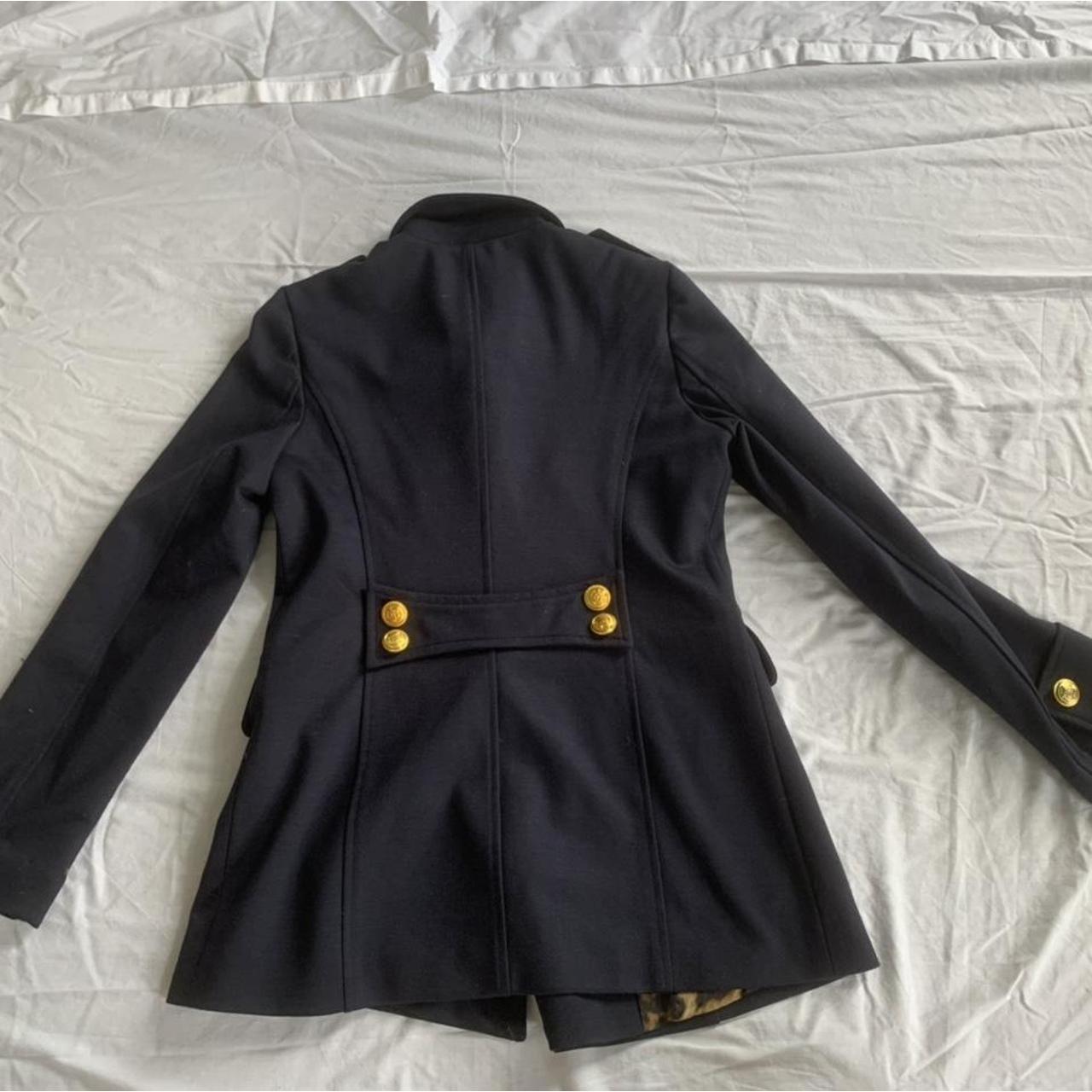 Womens navy military style coat, size Large 👗... - Depop