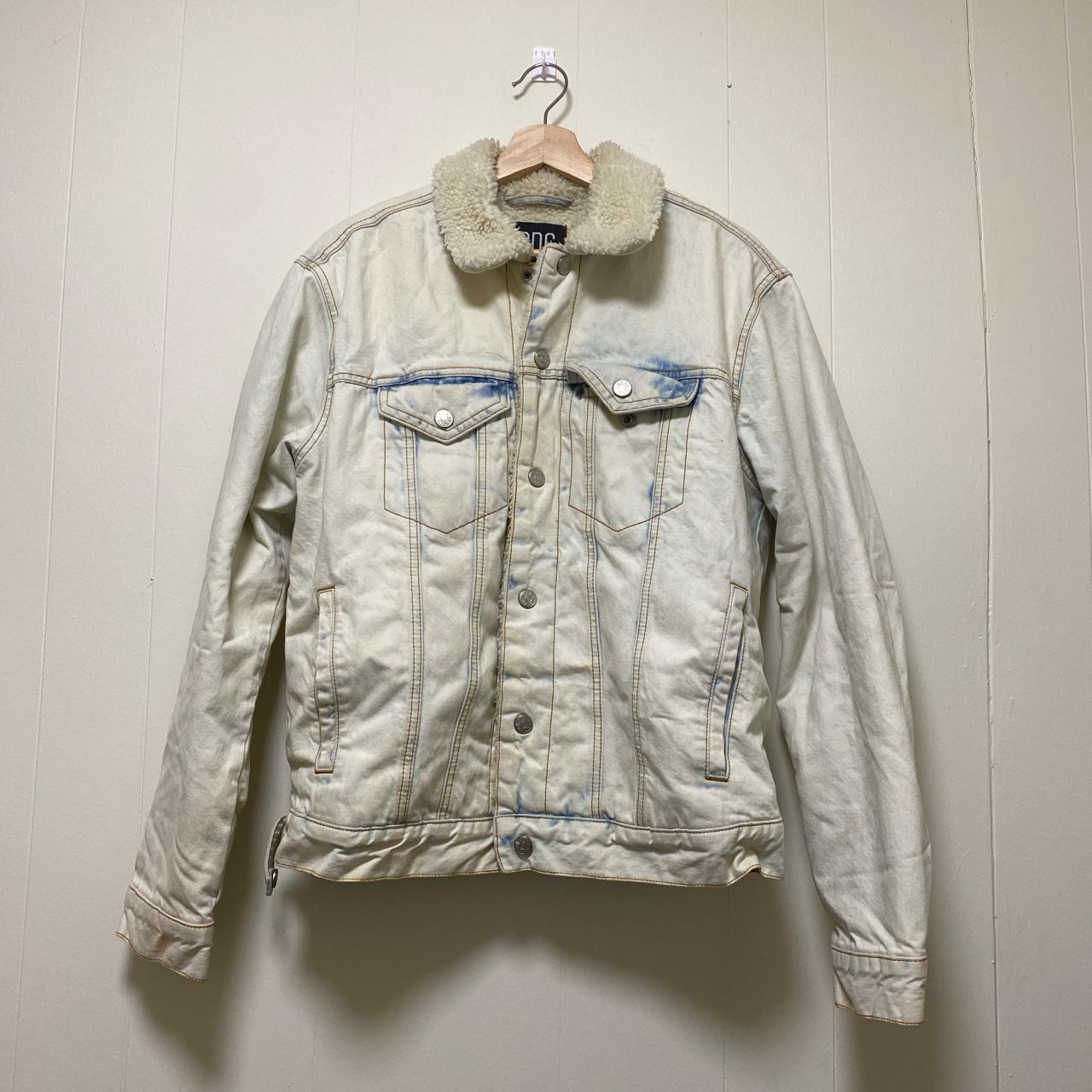 Modern urban outfitters bleached Jean jacket parka... - Depop