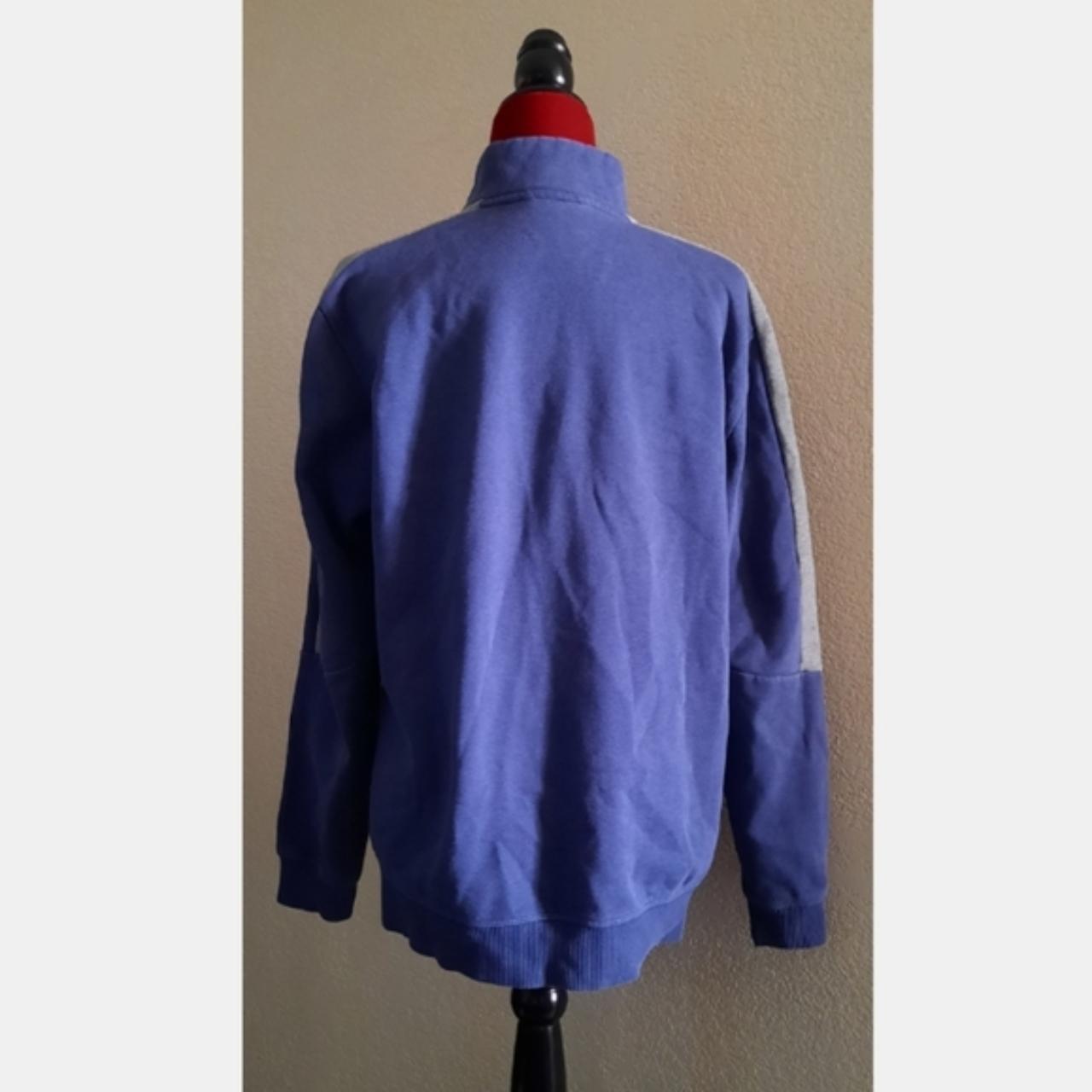 Puma Sweater - Blue with gray - Working zipper -... - Depop