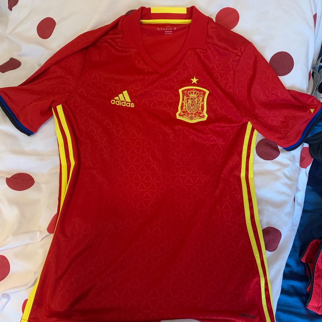 ORIGINAL Adidas Spain football shirt from 2016/17.... - Depop
