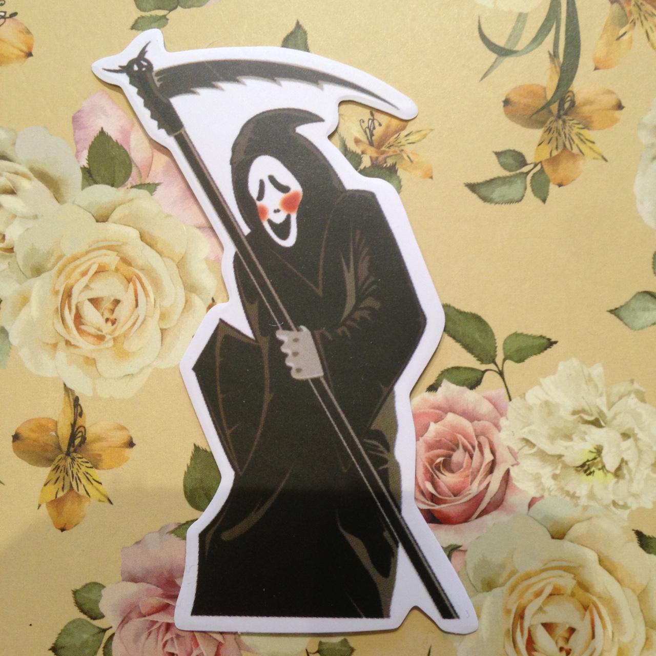 Blushing Scream Grim Reaper Sticker! FREE UK... - Depop