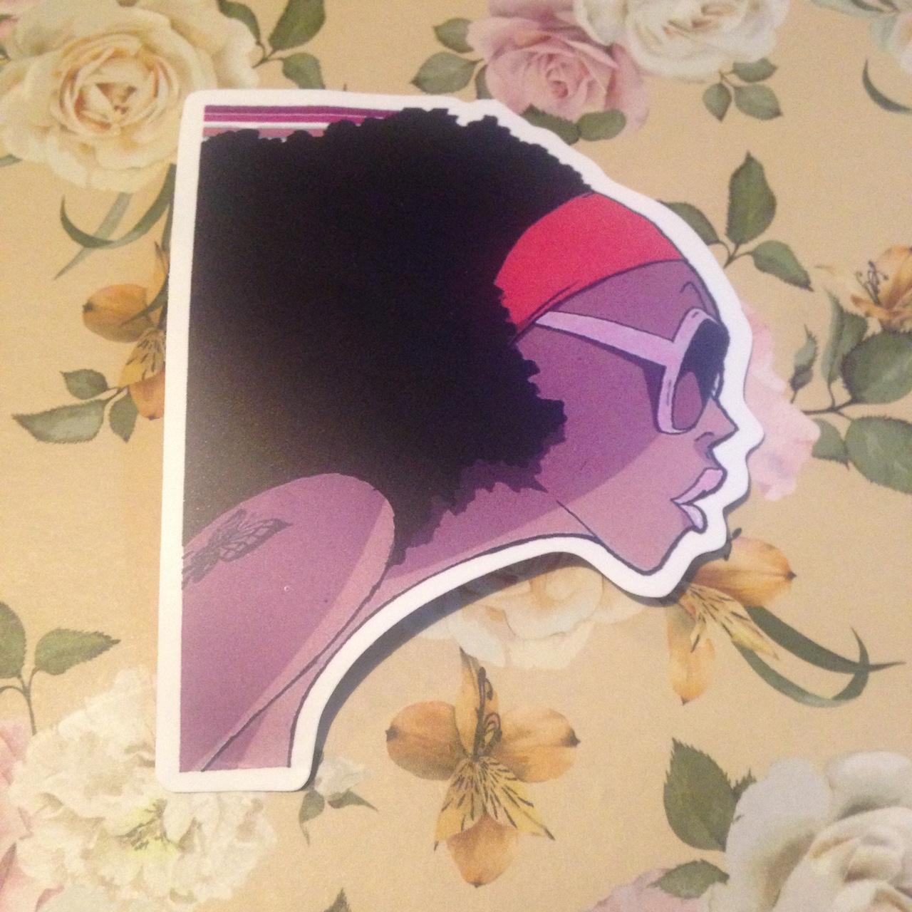 Afro Girl Sticker! FREE UK POSTAGE Next day... - Depop