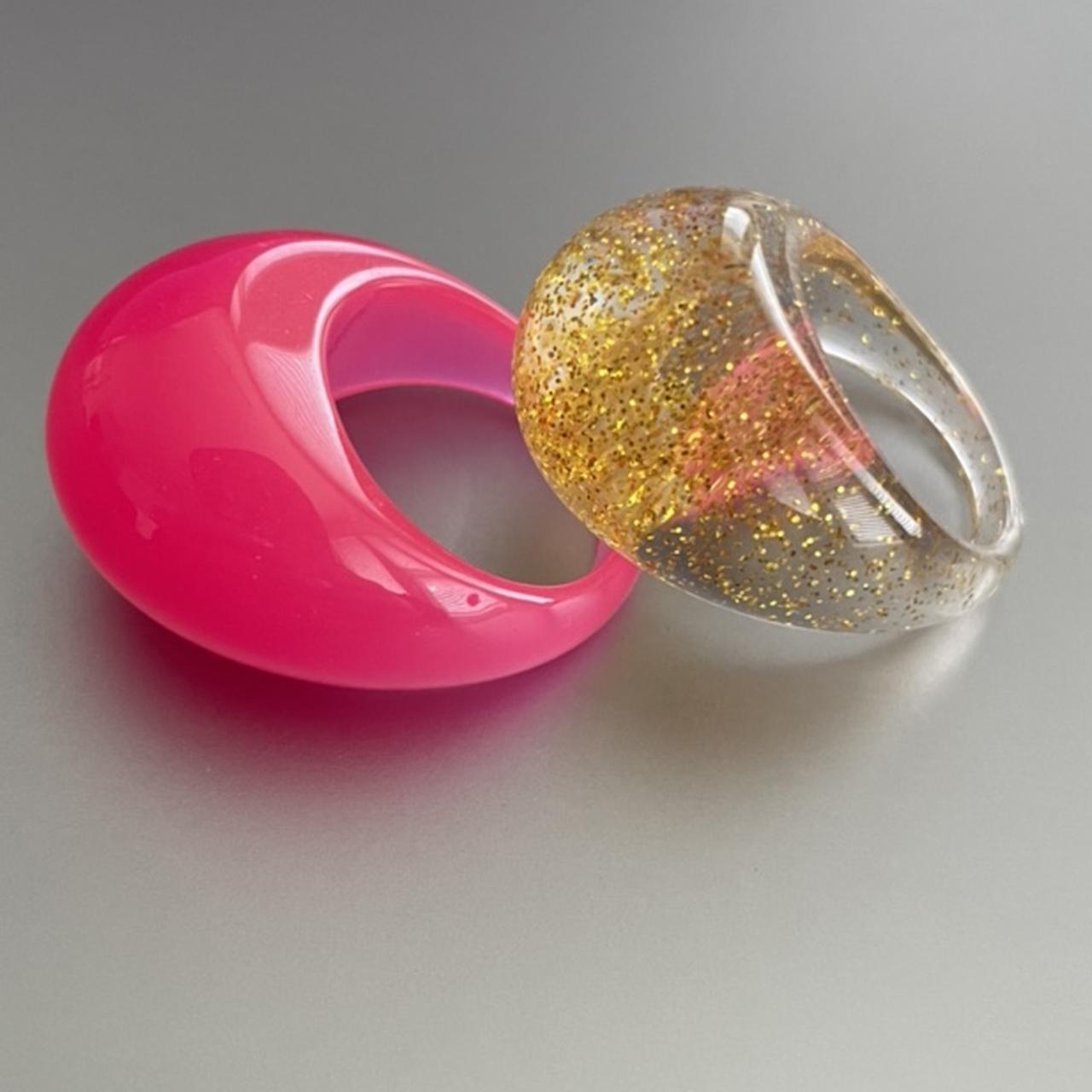 Custom resin ring set 💖💛💍 Size 7 💥💥 shopnomicc.com... - Depop