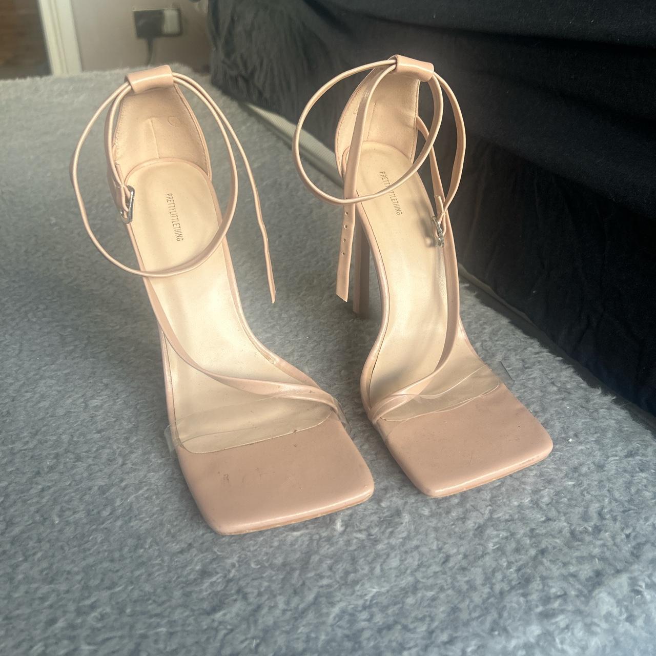 Square toe pretty little thing heels. Worn a couple... - Depop
