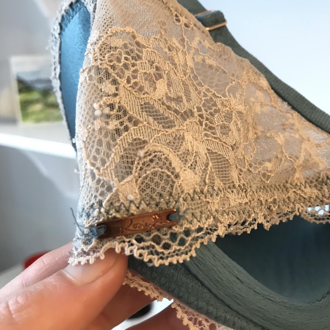 Rosie Autograph green silk and lace bra Size:... - Depop