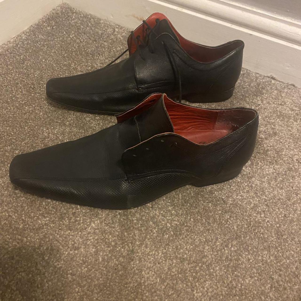 men’s black next shoes need new laces and few scuffs... - Depop