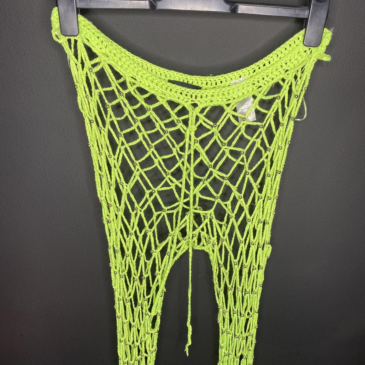 Crochet fish net trousers Size small Amazing with... - Depop