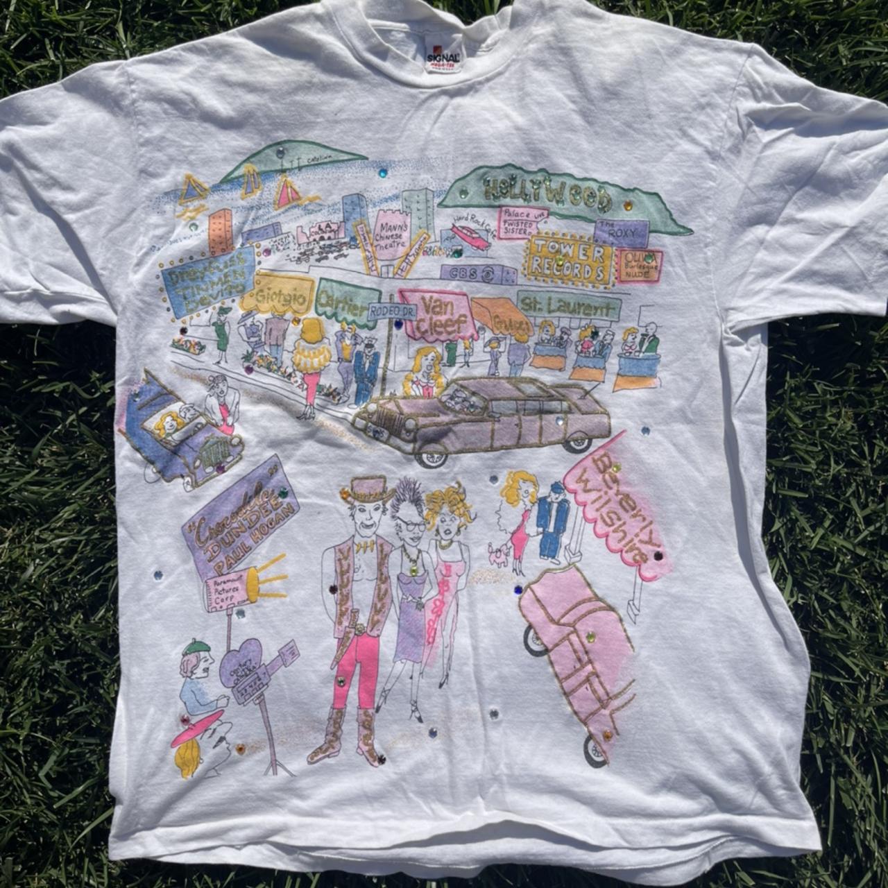 Vintage Hollywood Los Angeles T Shirt Size XXL 1 of... | Depop