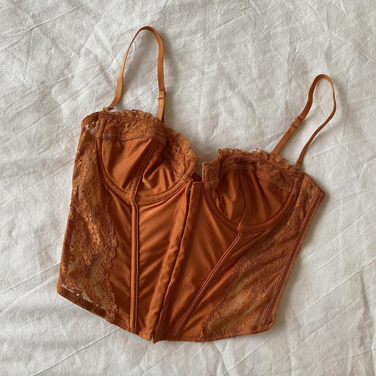 Orange Urban Outfitters Corset Top With Removable Depop