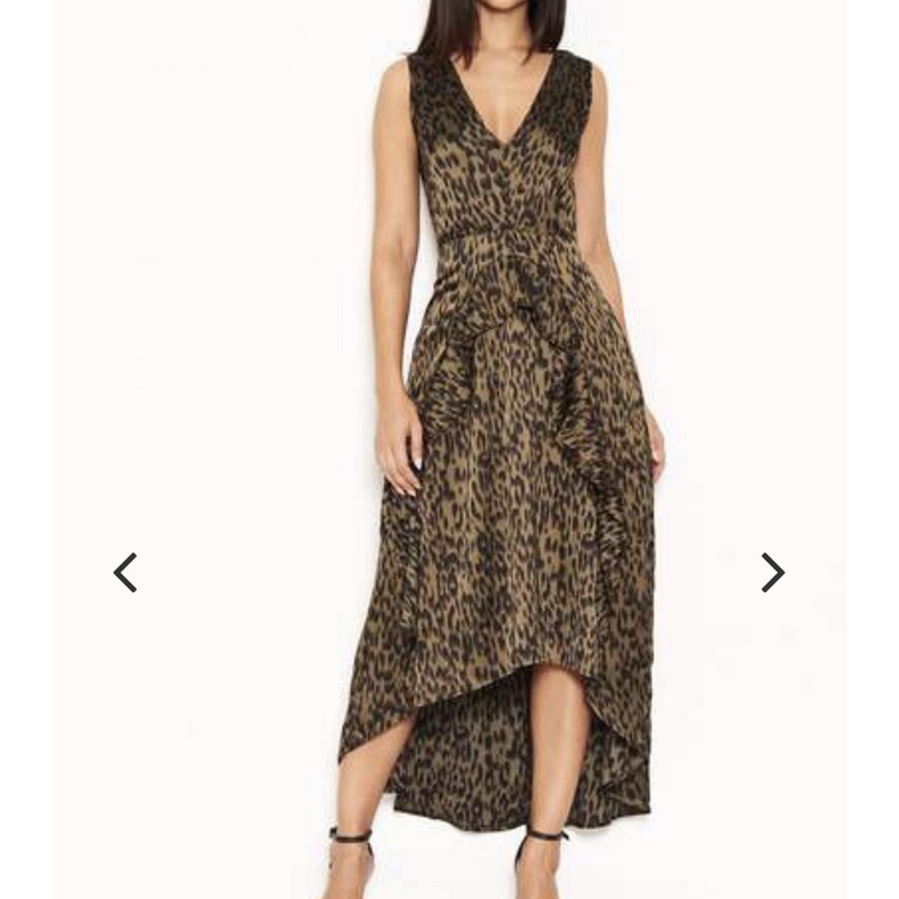 AX Paris leopard print dress in khaki. Worn once,... - Depop