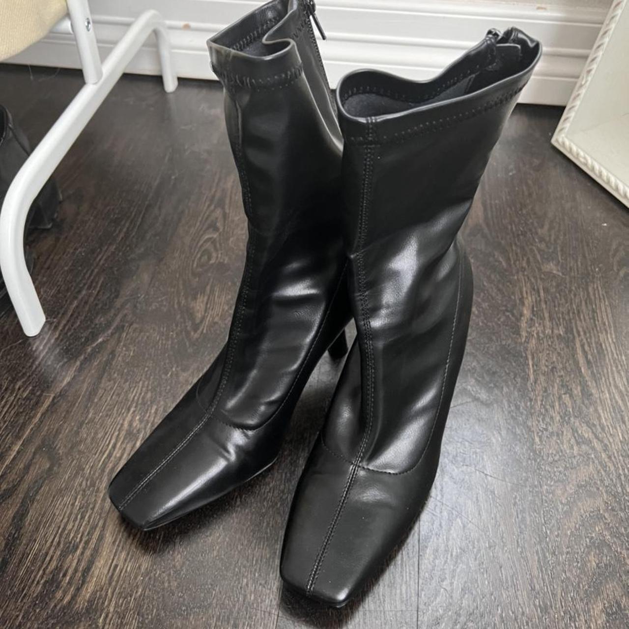 really cute black boots from ASOS. literally the... - Depop