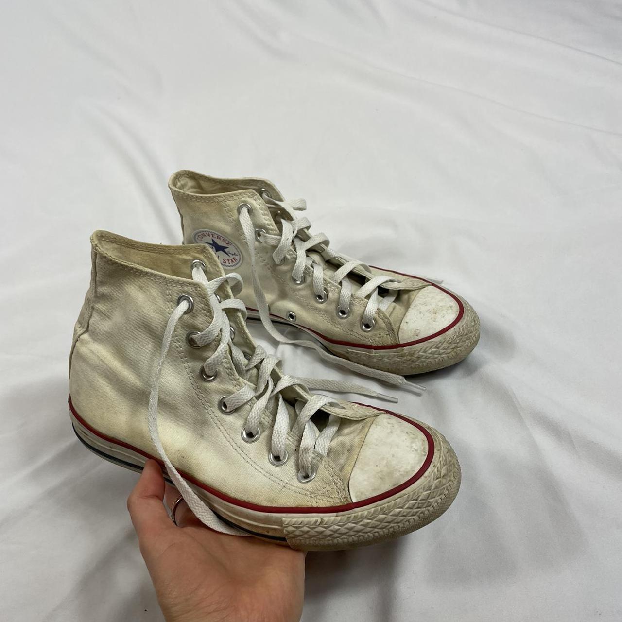 White converse - Womens 7 - Classic white hight... - Depop