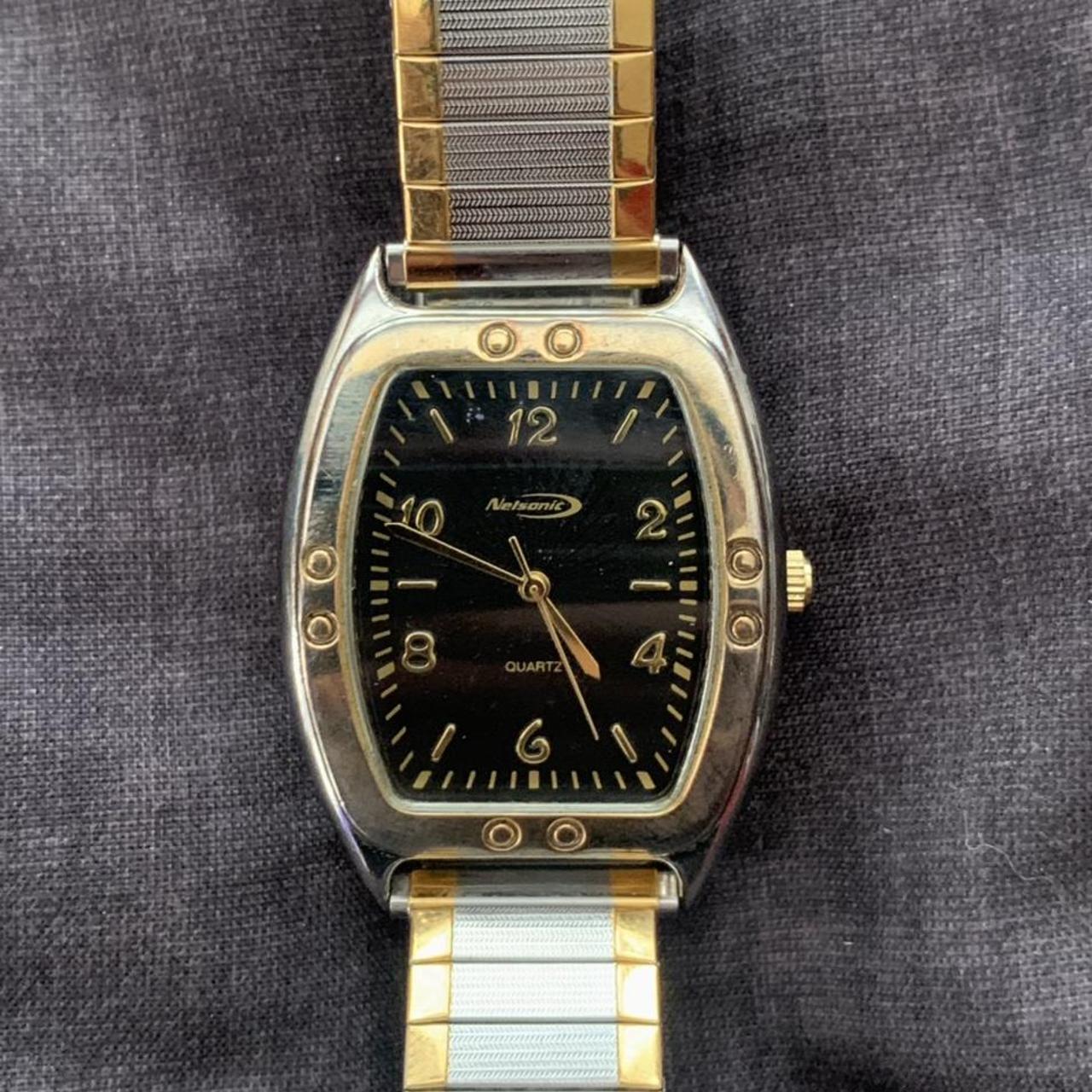 Vintage Nelsonic stainless Quartz watch Phenomenal... - Depop