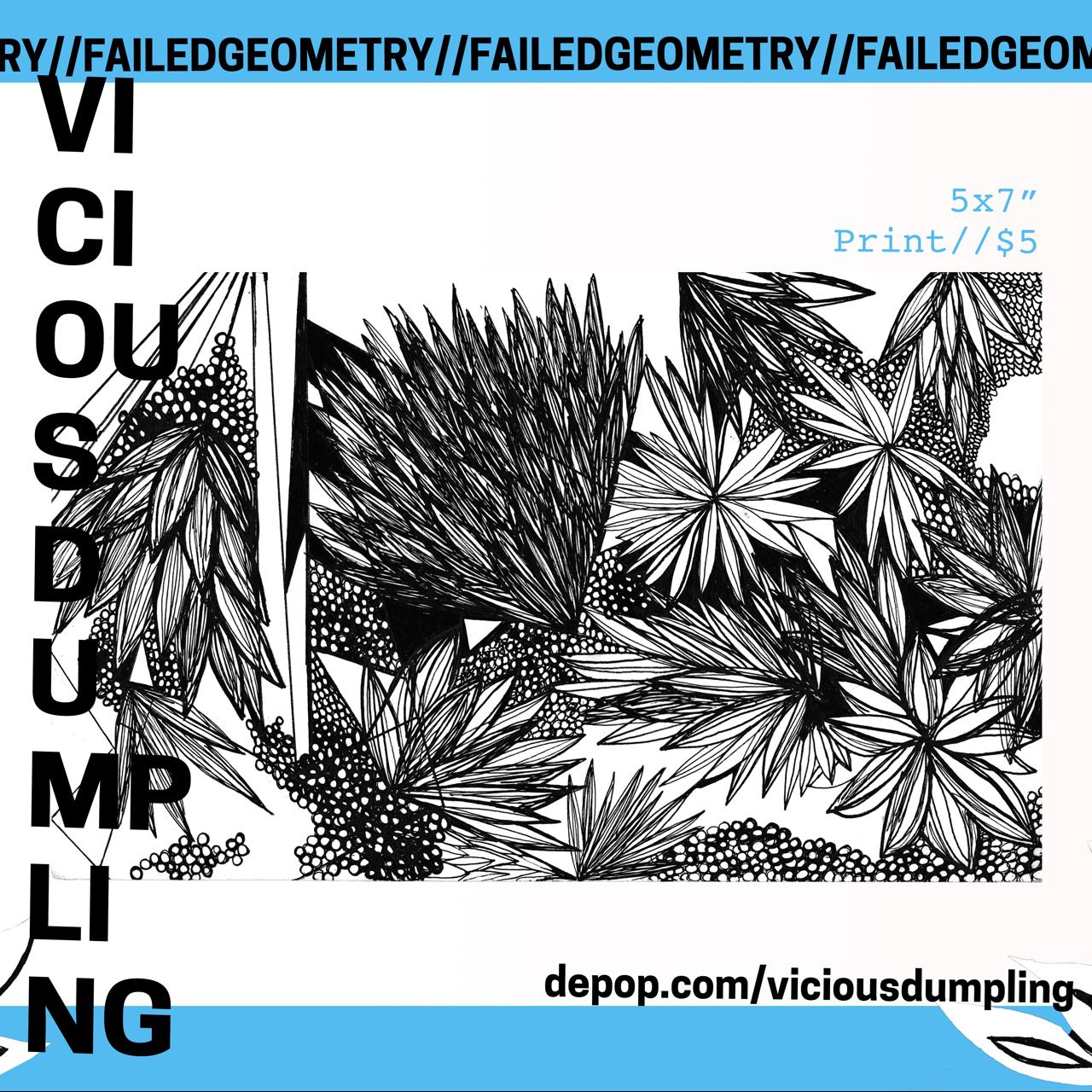 “Failed geometry” 5x7” Print - Depop