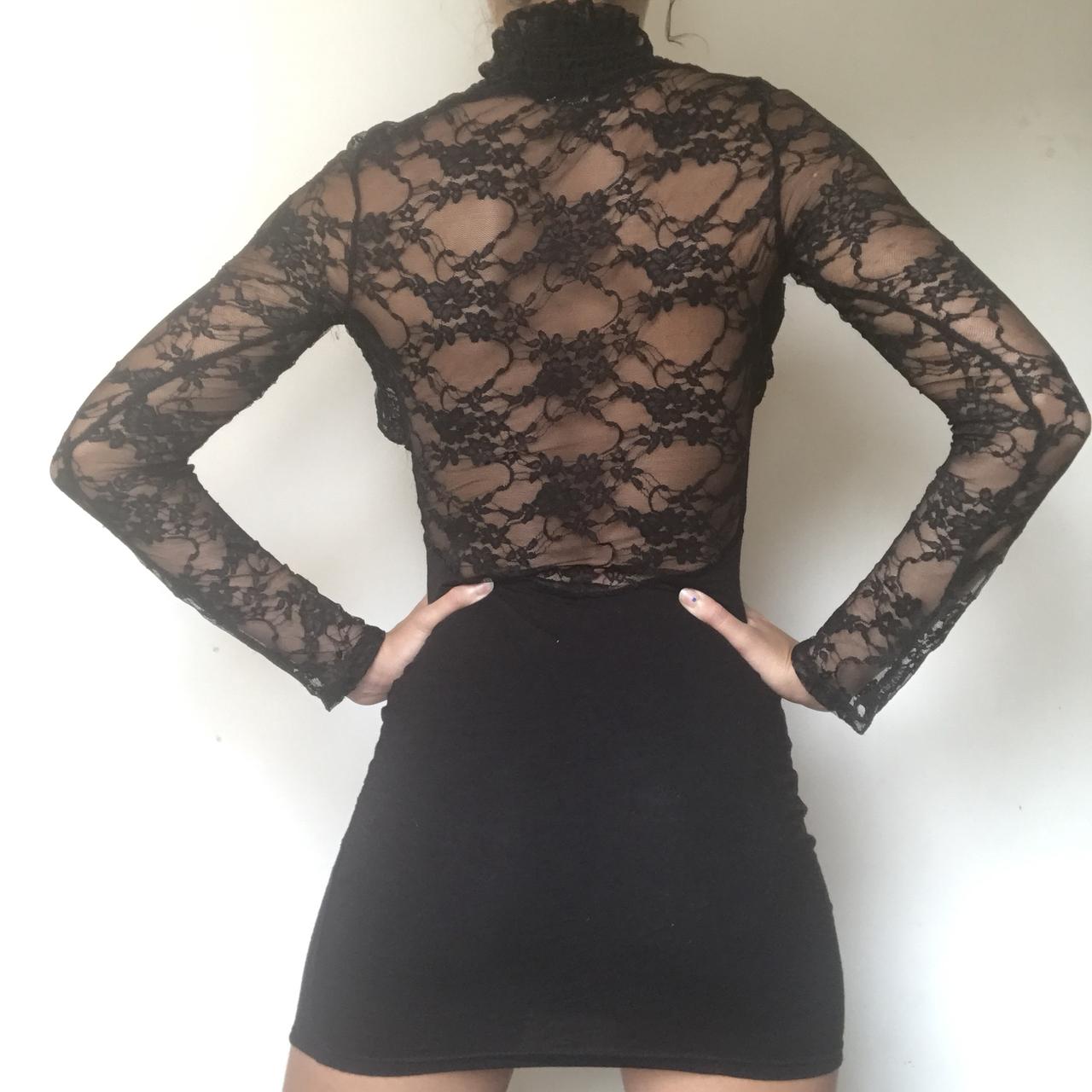 Body central black lace mini dress! Raunched detail... - Depop