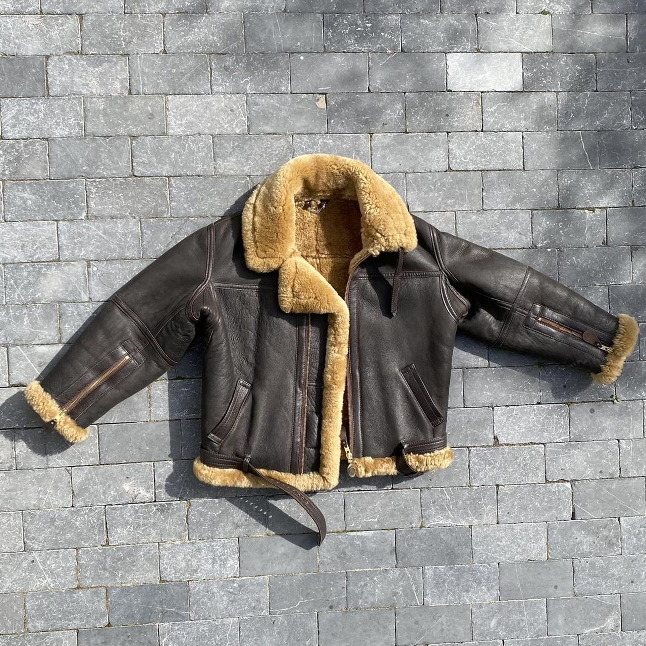 IRVIN RAF SHEEPSKIN LEATHER FLYING FLIGHT JACKET.... - Depop