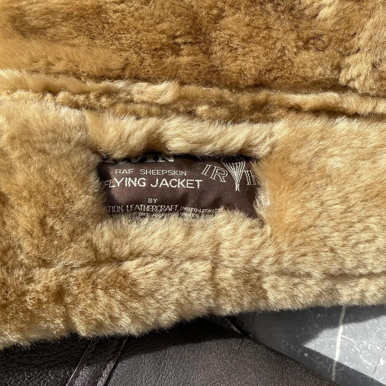 IRVIN RAF SHEEPSKIN LEATHER FLYING FLIGHT JACKET.... - Depop