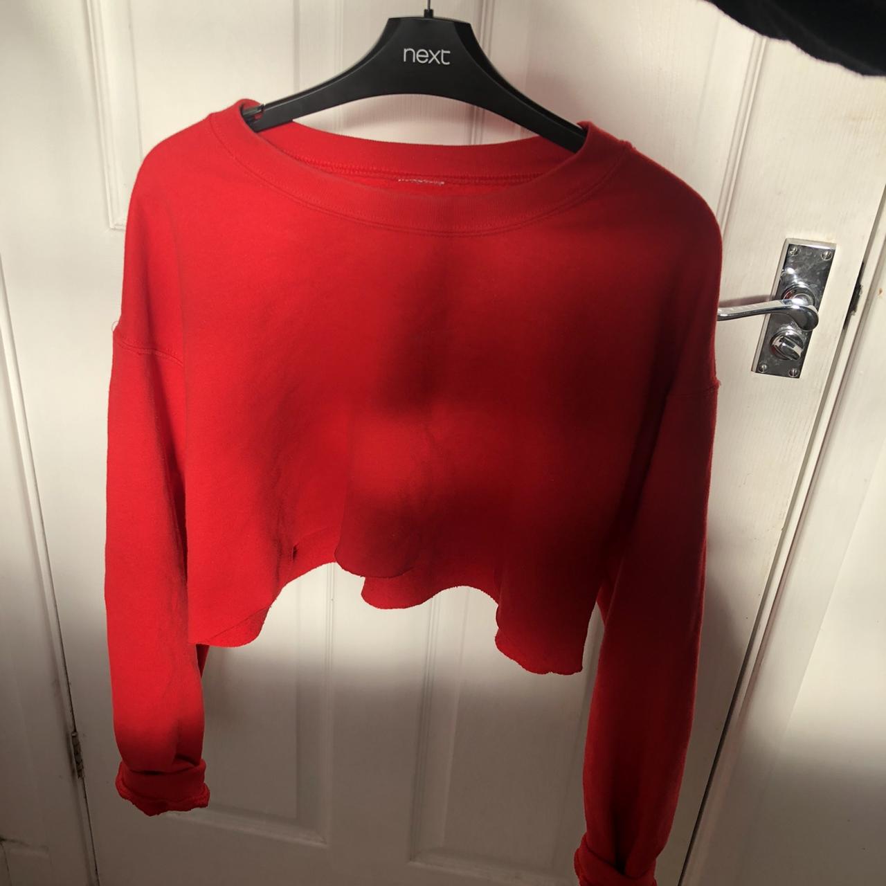 Red Ultimate Cropped Sweater ️ worn a handful of... - Depop